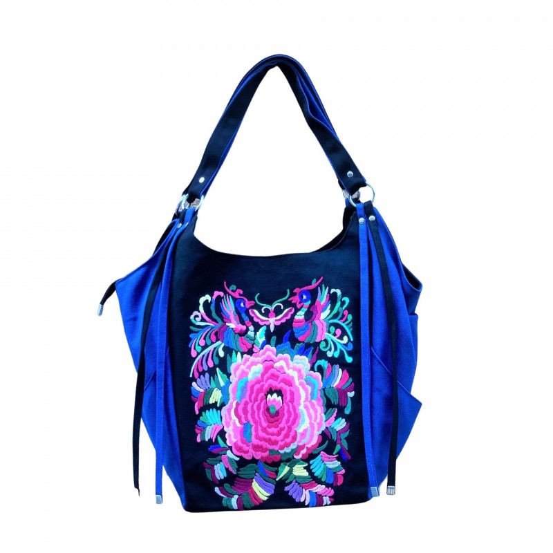 Sac à bandoulière broderie Miao fait-main - La Maison d'Echo